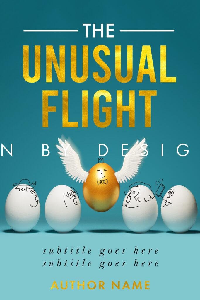 Quirky Adventure Book Cover – The Unusual Flight Design - DesignDusk