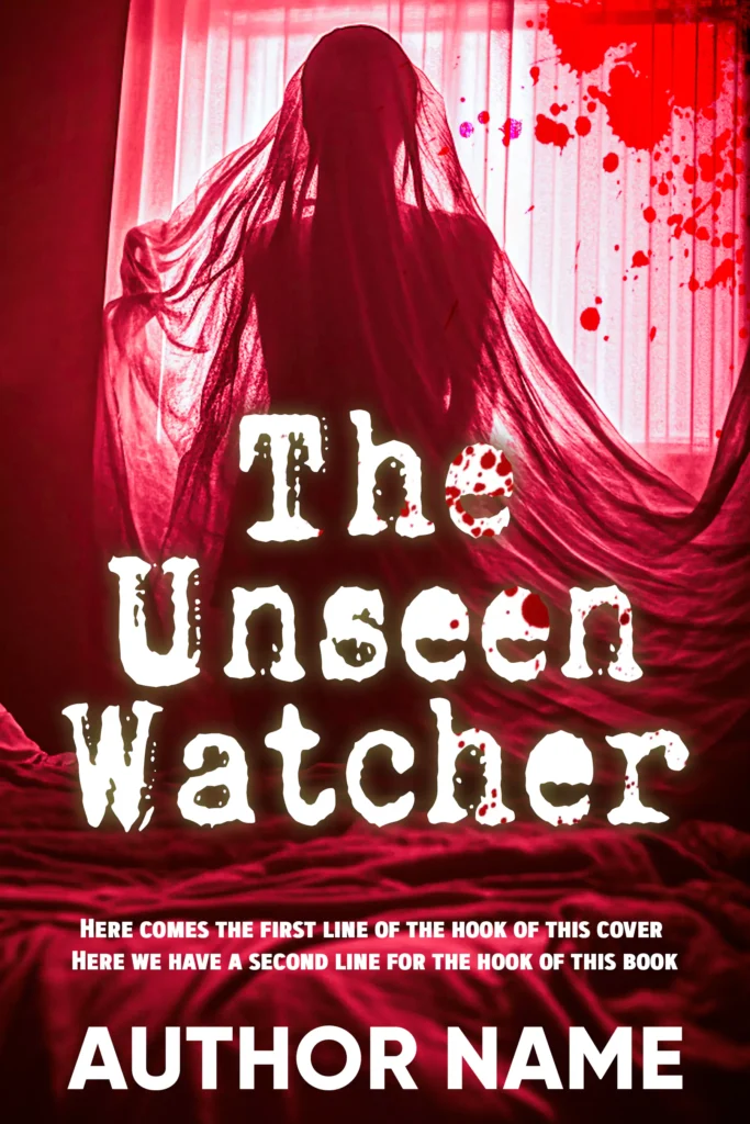 horror book designs "The Unseen Watcher" - DesignDusk
