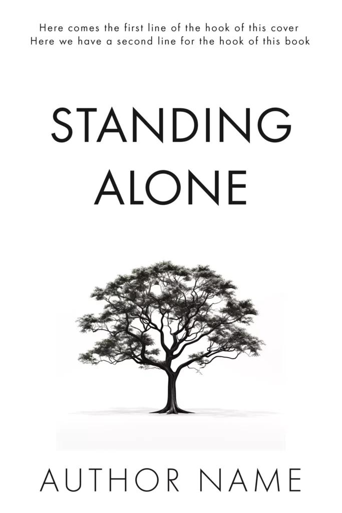 Standing Alone – Minimalist Premade Book Cover Design